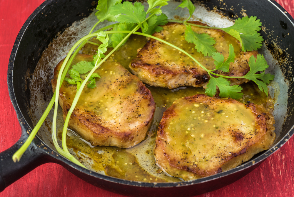 Almond Verde Pork Chops - The Mechanic Cooks