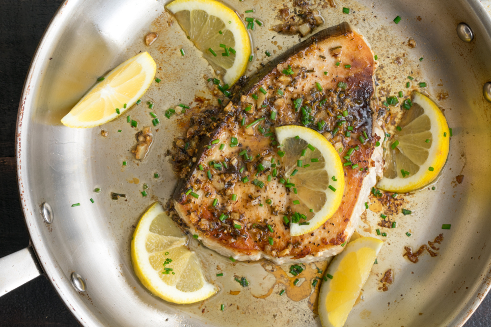 Lemon Garlic Swordfish - The Mechanic Cooks